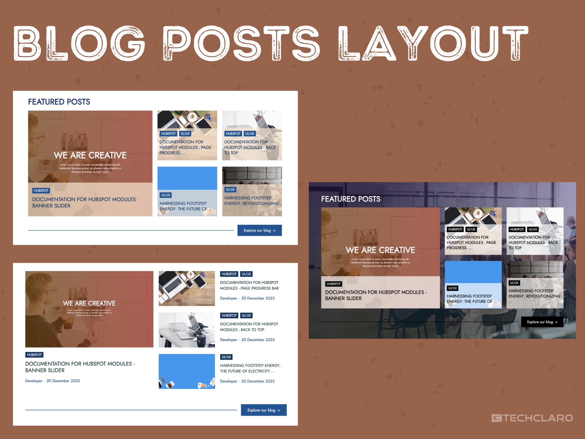 Blog posts layout Module by Techclaro Solutions