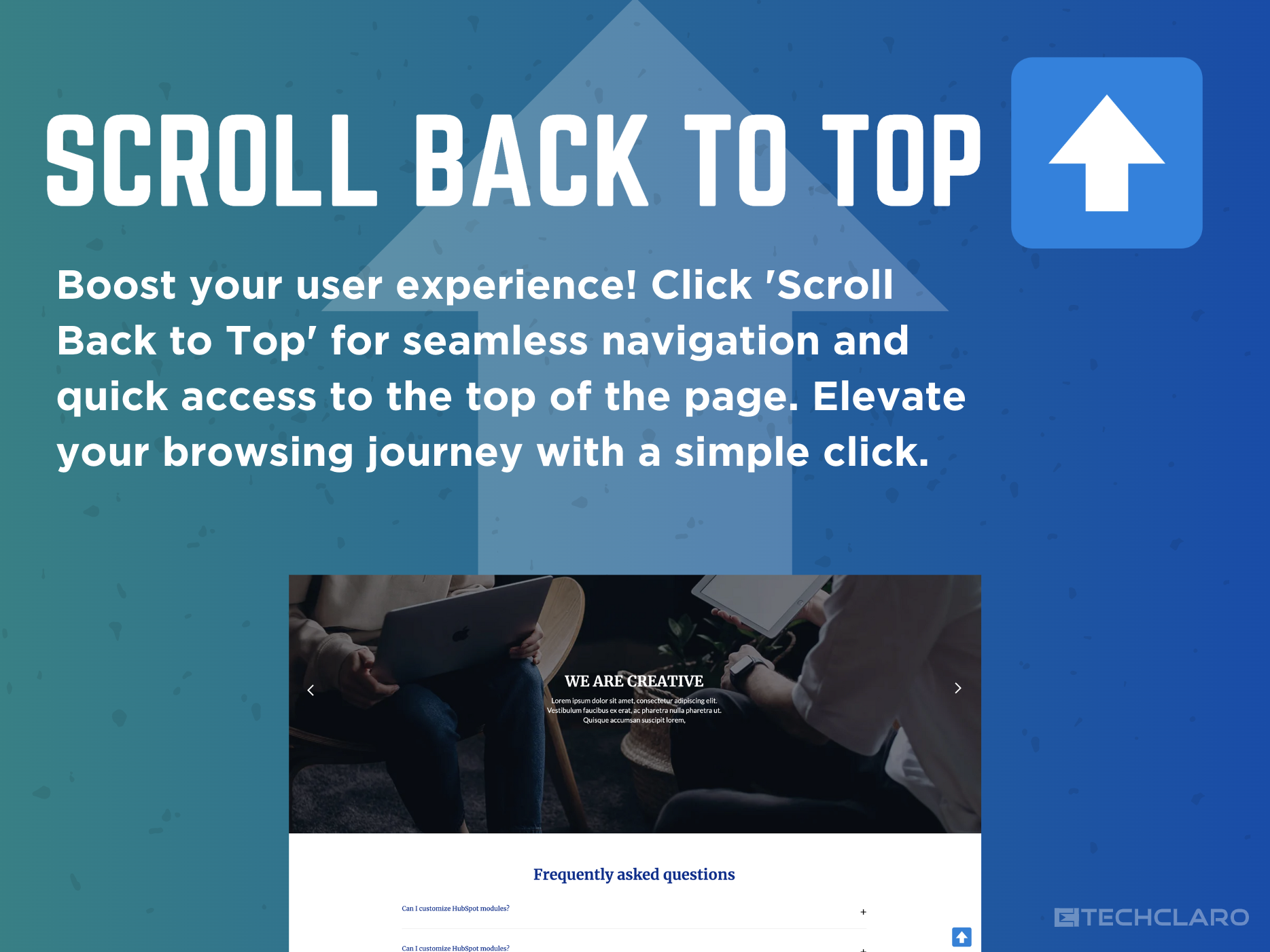 Back To Top Module by Techclaro Solutions